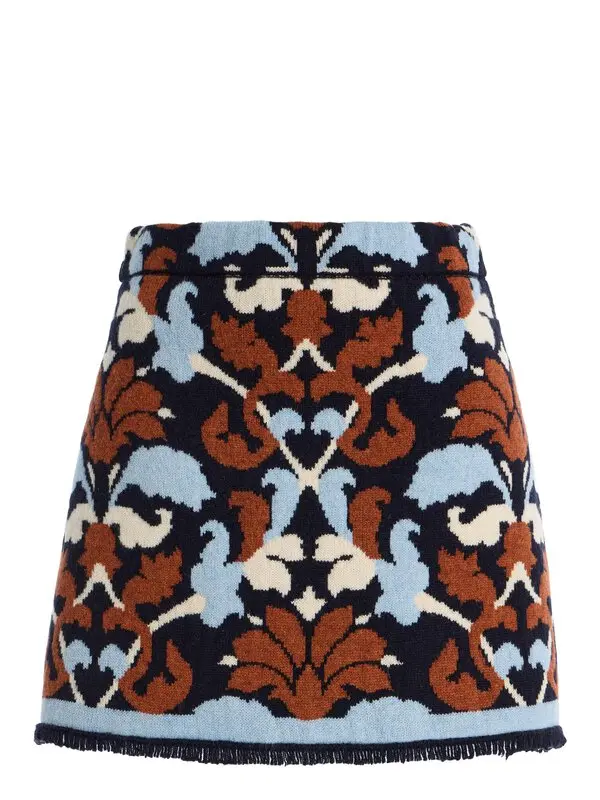 Cara Cara Lilabeth Merino Wool Mini Skirt - Blue