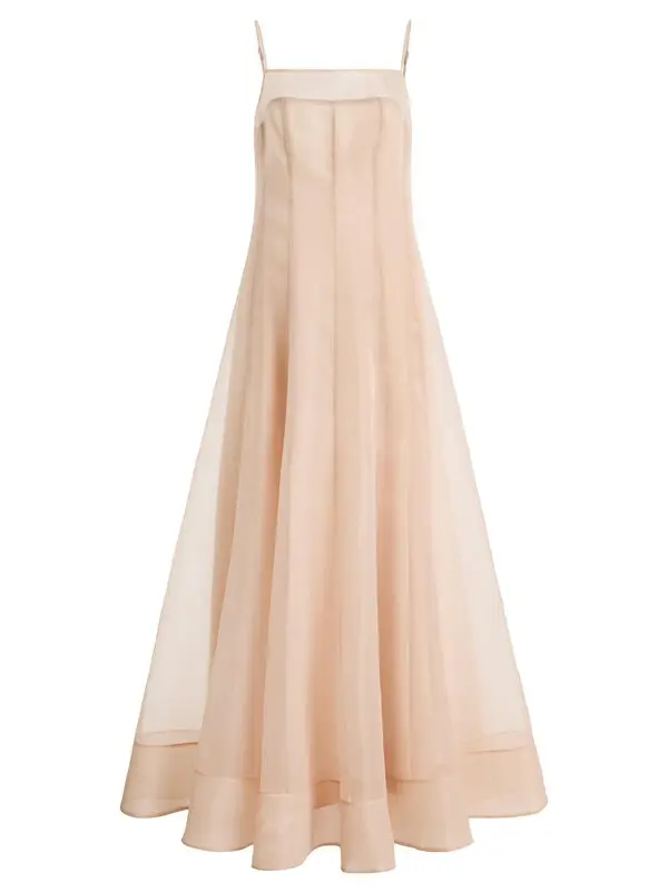 Staud Gustav Chiffon Maxi Dress - Pink