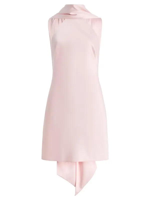 Significant Other Lucile Satin Mini Halter Dress - Pink