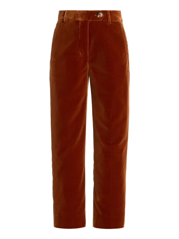 BLAZÉ MILANO Cotton-velvet Trousers - Brown