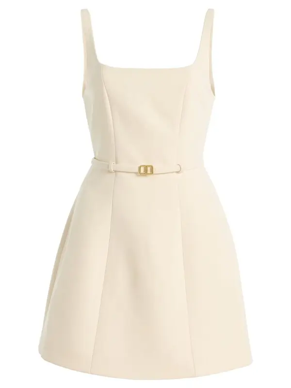 Alexis Shonda Belted Cady Mini Dress - Ivory
