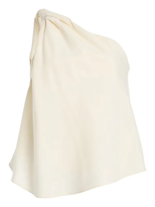 SLOAN One-shoulder Wool Top - Ivory