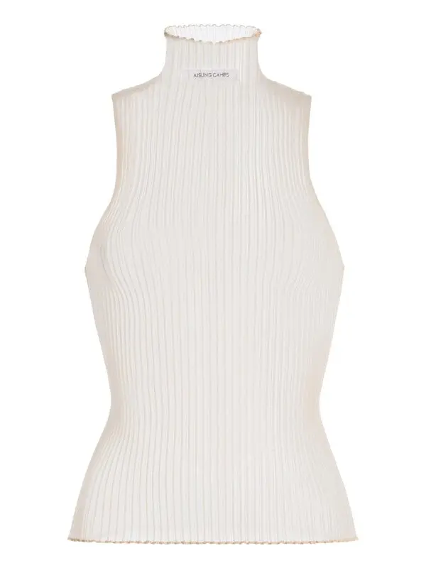 AISLING CAMPS Modern Mist Knit Top - White