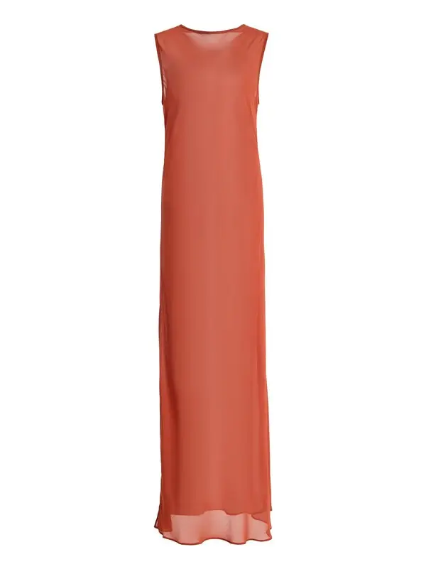 SLOAN Georgette Sleeveless Top - Orange