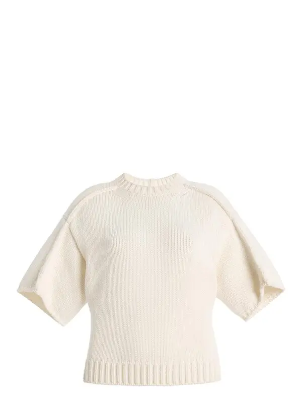AISLING CAMPS Perfect Knit T-shirt - Ivory