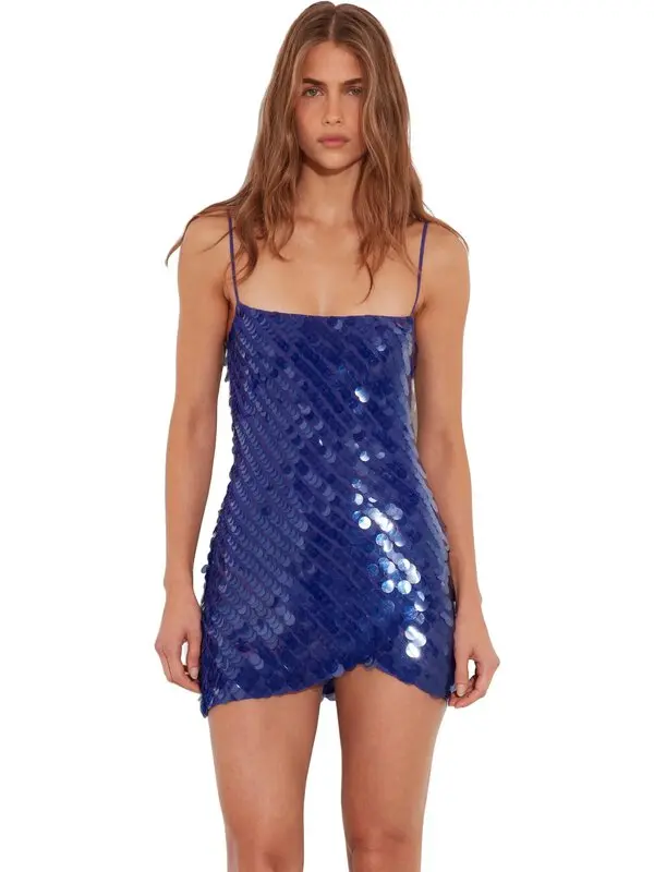 RAT & BOA Seren Sequin Mini Dress - Blue