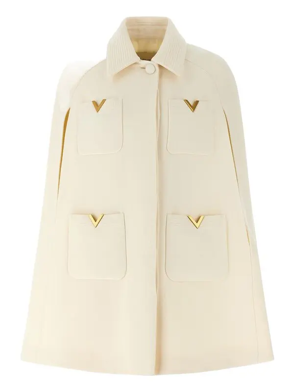 Valentino Garavani Drill Cape - White