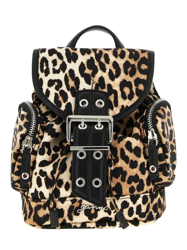 GANNI Animalier 'bucky' Backpack - Brown