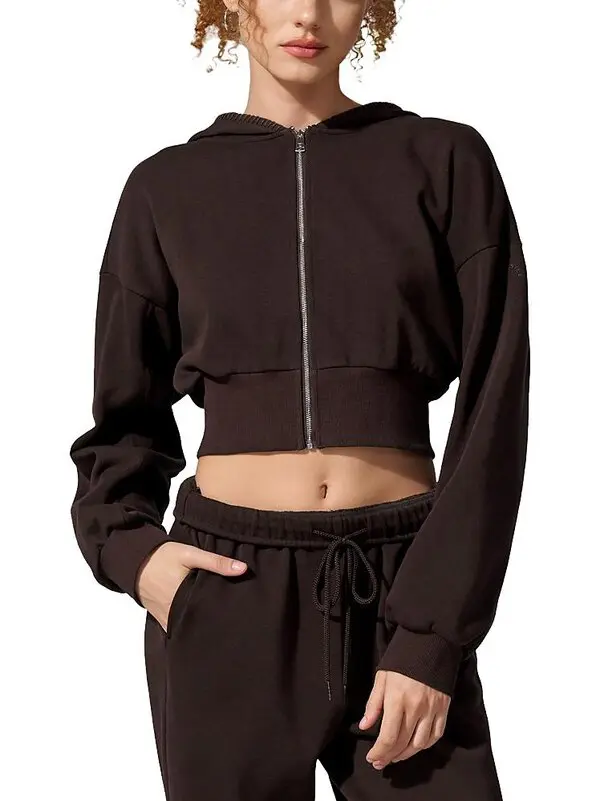 Lilysilk Seamflow Drift Zip-up - Espresso