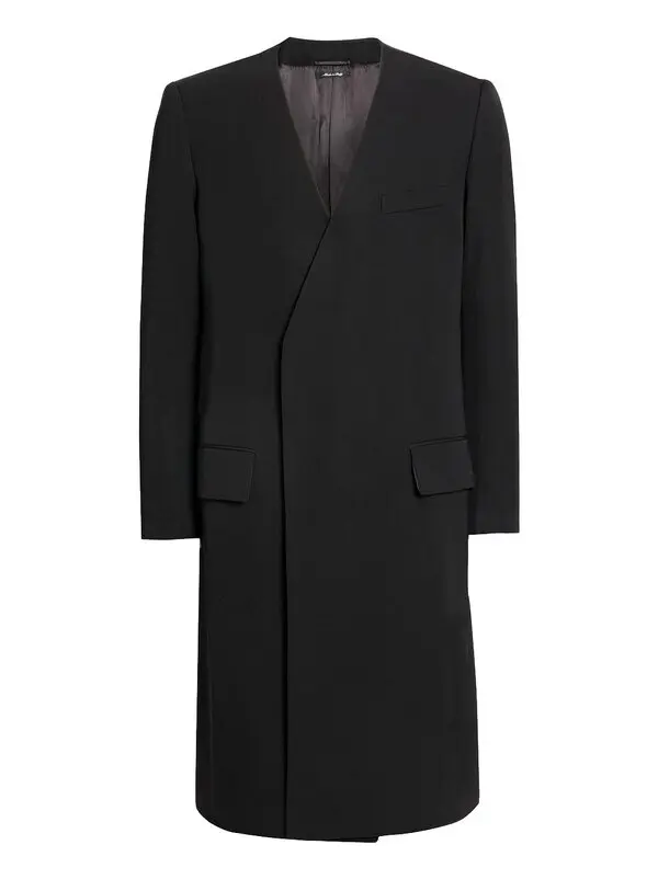 Dunhill Wool-twill Double-breasted Coat - Black