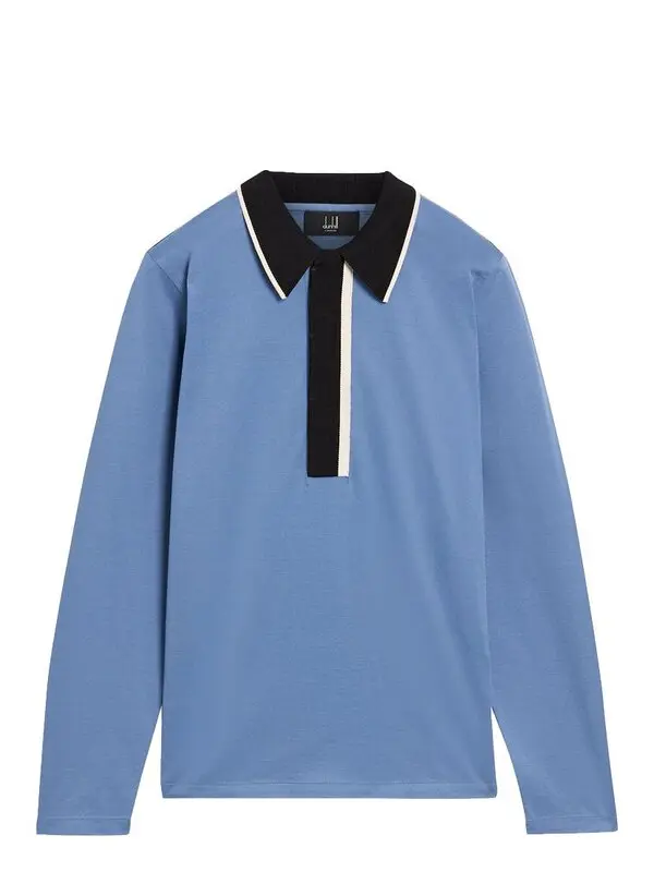 Dunhill Cottonjersey Polo Shirt - Blue
