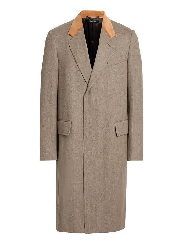 Dunhill Wool-tweed Coat - Mushroom