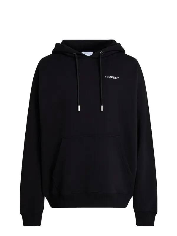 Off-White Vanish Arrow Printed Cotton-terry Hoodie - Black