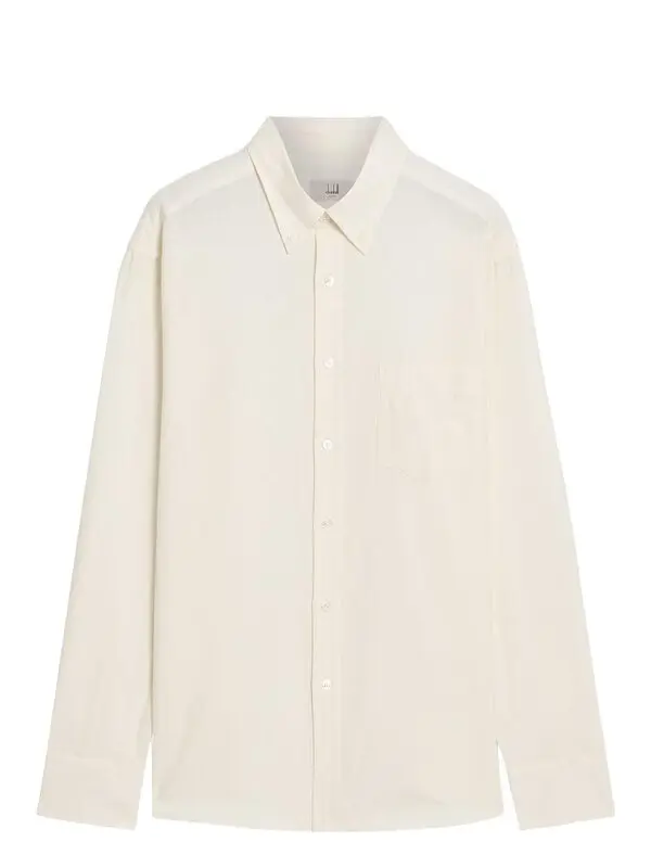 Dunhill Cotton And Woolblend Shirt - Ivory