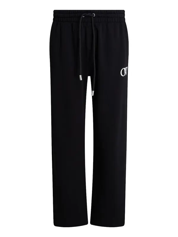 Off-White Printed French Cottonterry Sweatpants - Black