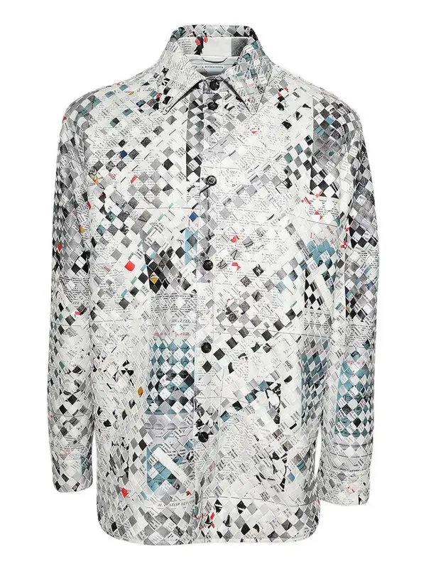 Bottega Veneta Shirt - Light Grey And Black