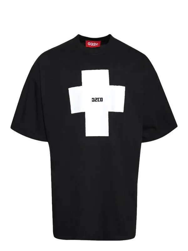 032C Point Zero Oversized T-shirt - Washed Black
