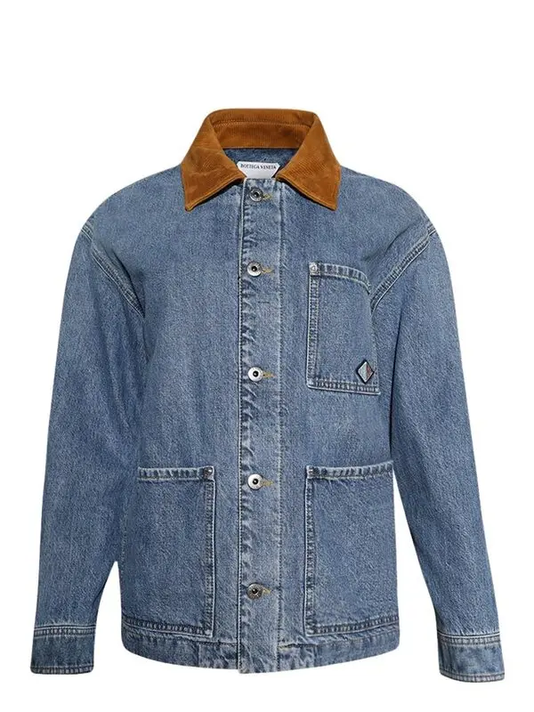 Bottega Veneta Padded Denim Jacket - Mid Blue