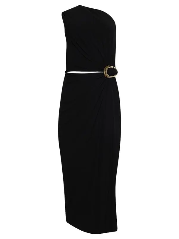 Bottega Veneta Crepe Viscose Jersey Dress - Black