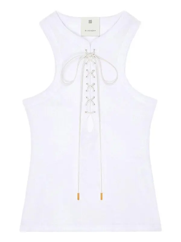Givenchy Lace-up Tank Top - White