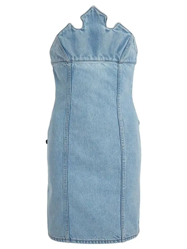 Coperni X Disney Crown Denim Dress - Blue