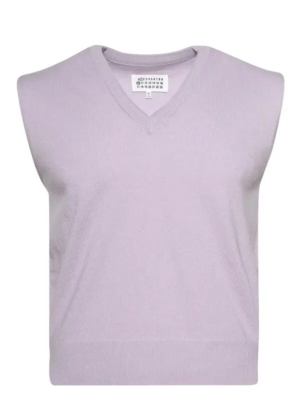 MAISON MARGIELA V-neck Vest - Lilac