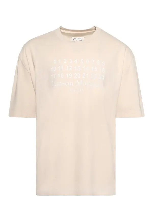 MAISON MARGIELA Numeratic Logo Tee - Ecru