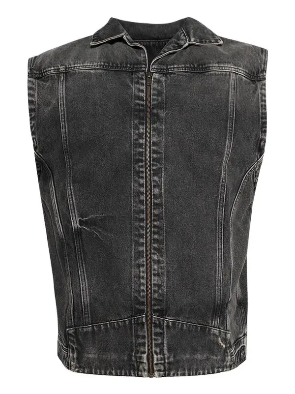 Martine Rose Denim Waistcoat - Black