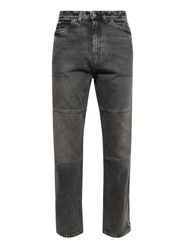 Martine Rose Paneled Straight Leg Jeans - Black