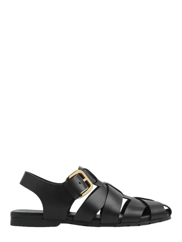 Bottega Veneta Alfie Flat Sandal - Black