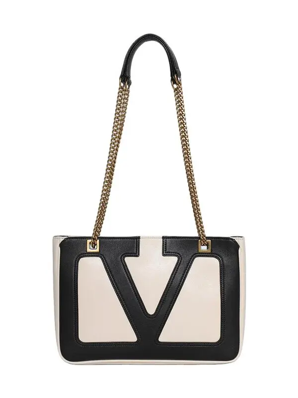 Valentino Garavani Viva Superstar Shoulder Bag - Butter And Black