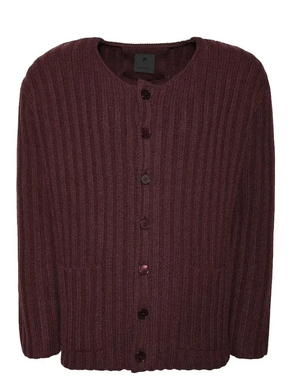 Givenchy Cashmere Scoop Neck Cardigan - Red