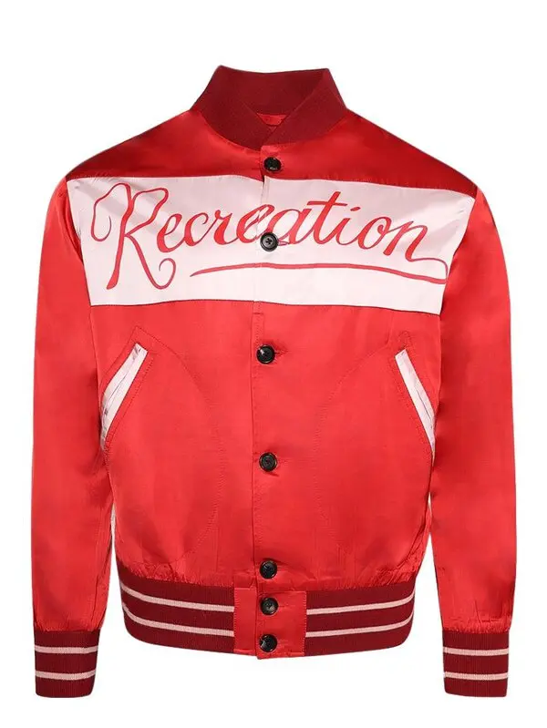 BODE Postcard Rally Jacket - Ruby Pink