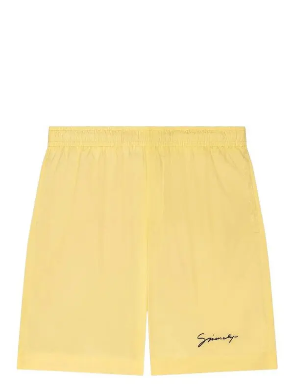 Givenchy Swim Shorts With Logo Embroidery - Banana