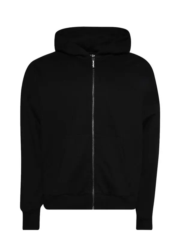 Palm Angels Ivy Pin Up Zipped Hoodie - Black