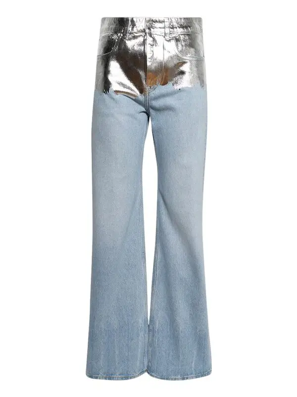 Rabanne Straight Leg Pants - Light Blue Denim