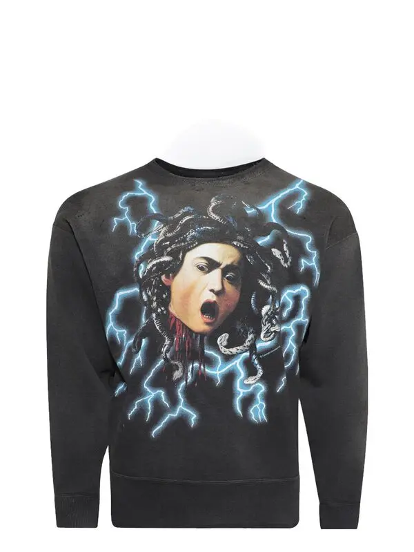 SAINT MXXXXXX Medusa Graphic Sweatshirt - Black