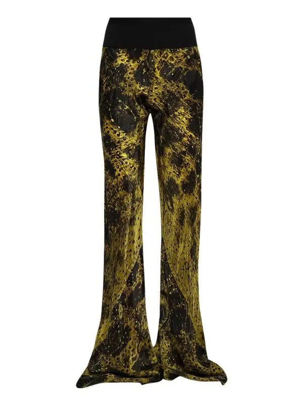 Rick Owens Hollywood Bias Cut Pants - Acid And Black