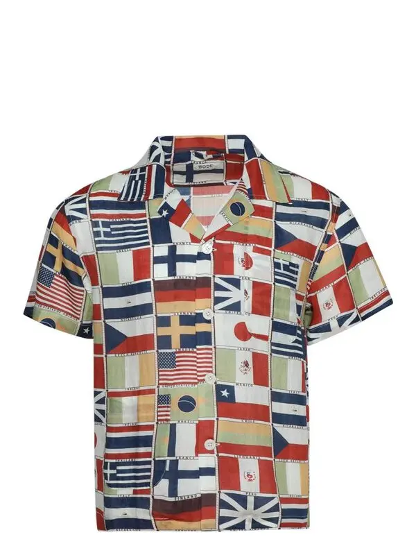 BODE Short Sleeve Shirt - International Flags