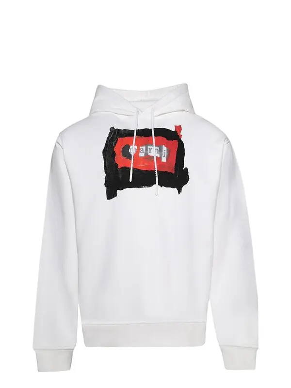 Marni Printed Hoodie - Lily White