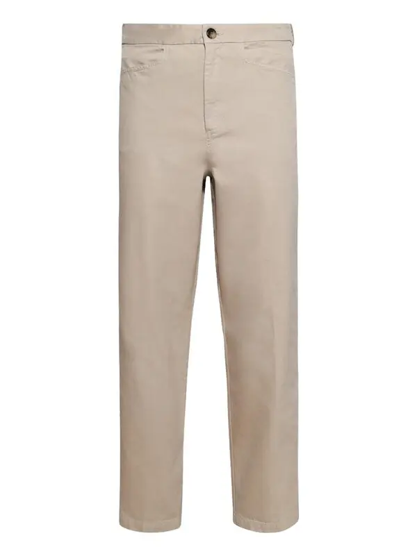 JW Anderson Button Detail Straight Leg Trousers - Light Grey