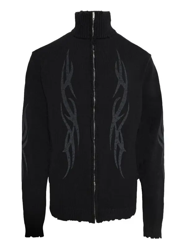 Balenciaga Zip-up Cardigan - Black