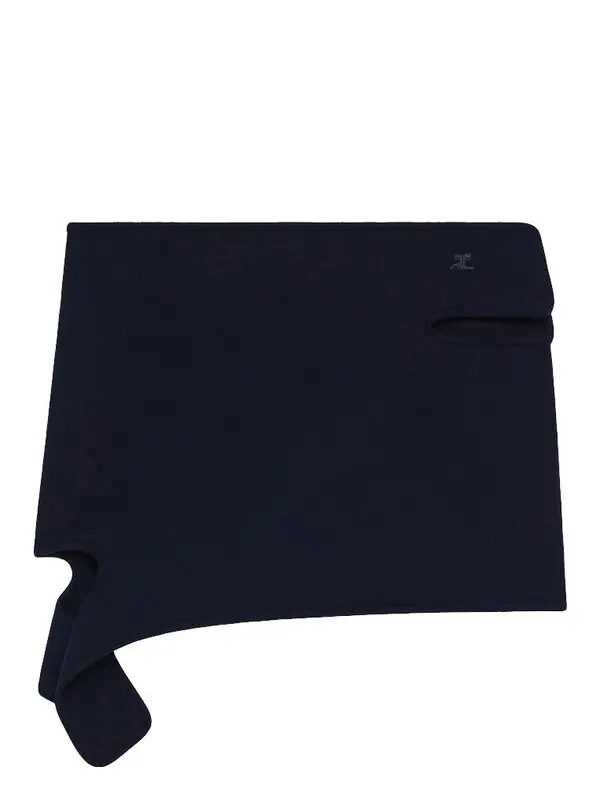 COURRÃ¨GES Loop Milano Knit Mini Skirt - Navy