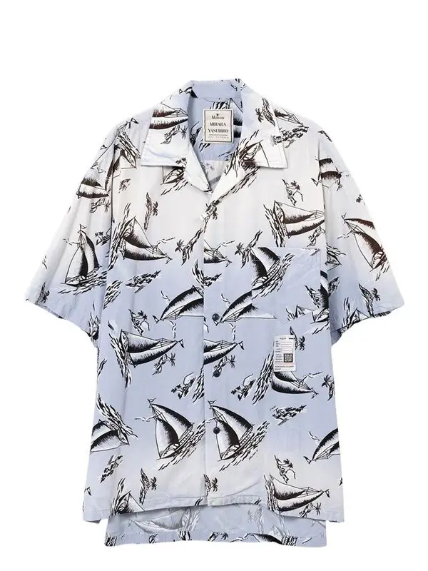 Mihara Yasuhiro Vintage Like Aloha Shirt - Blue