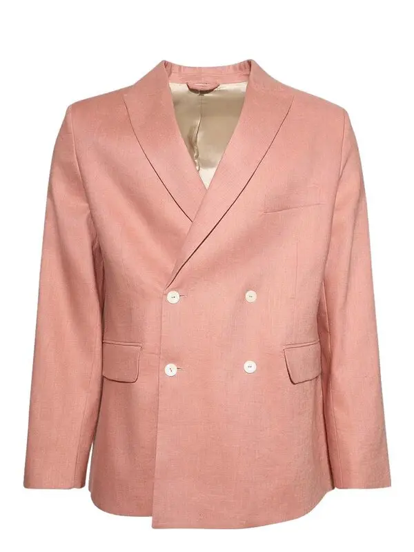 BODE Lightweight Double-breasted Suit Jacket - Pink