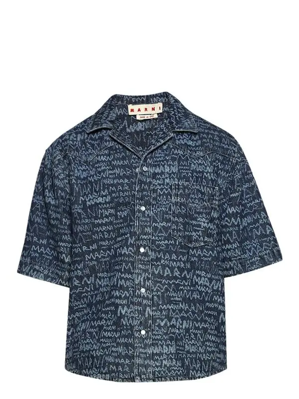Marni Denim Bowling Shirt - Blue