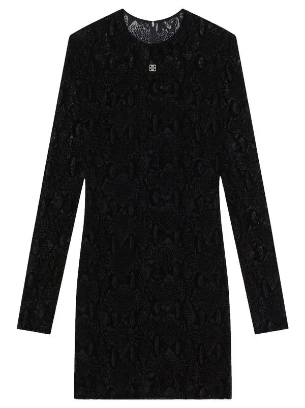 Givenchy Long Sleeve Tulle Dress - Black