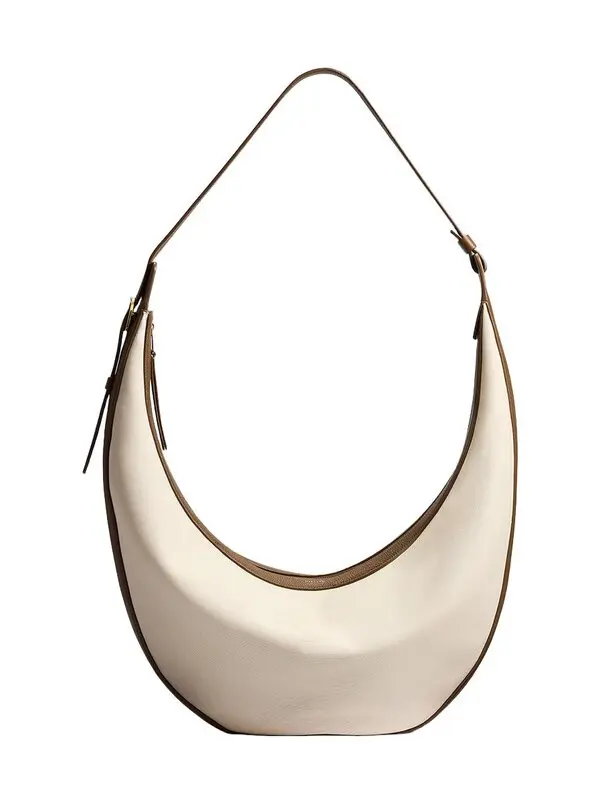Khaite Augustina Canvas Hobo Bag - Cream