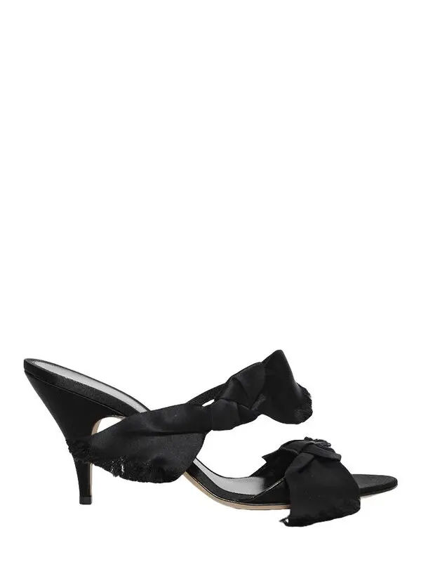 THE ROW Vika Knot High Heel Sandals - Black