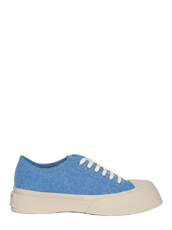 Marni Denim Lace-up Sneakers - Light Blue